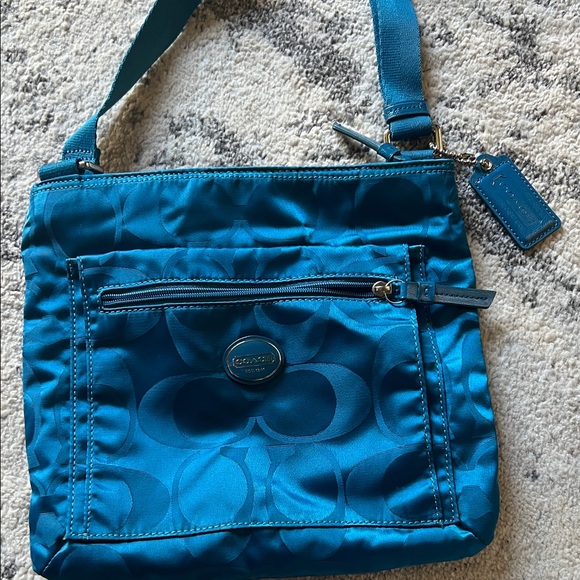 Coach | Bags | Coach Teal Crossbody Bag | Poshmark